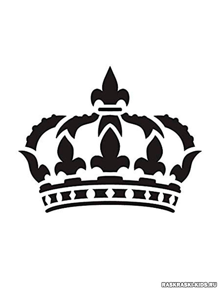 Трафарет Корона – для вырезания распечатать